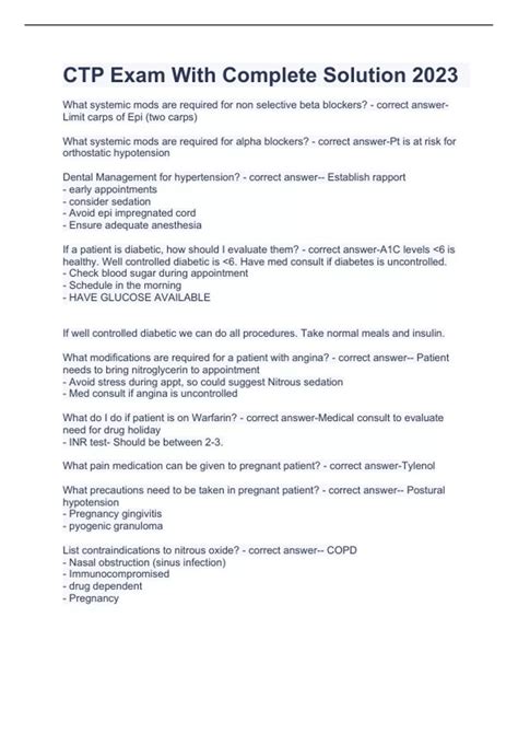 Ctp Exam With Complete Solution 2023 Ctp Stuvia Us