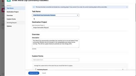 Convert An Issue To A Project Or A Task Adobe Workfront