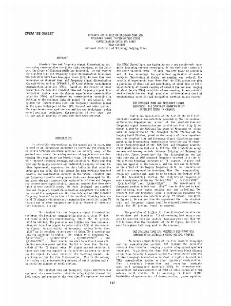 Research Activities On Standard Time And Frequency Signal Dissemination