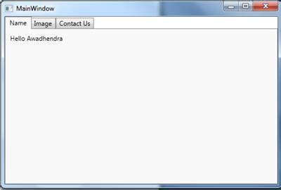 Tab Control In Wpf Mindstick