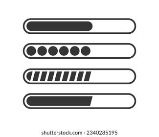 Loading Progress Bar Ui Element Set Stock Vector Royalty Free Shutterstock