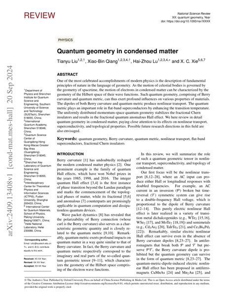 Pdf Quantum Geometry In Condensed Matter