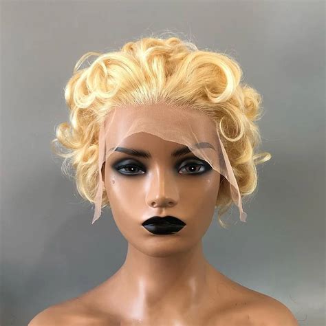 613 Loira Perucas De Cabelo Humano Em Linha Reta Bob Peruca 13x1