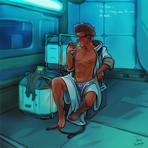 Rule 34 Blush Lab Coat Male Only Science Setting Slime Rancher