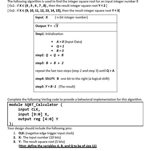 Solved The Following Algorithm Is Used To Find T Solutioninn