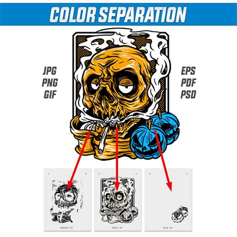 Color Separation For Screen Printing And Art Color Seps Photoshop PSD AI T Shirt Design