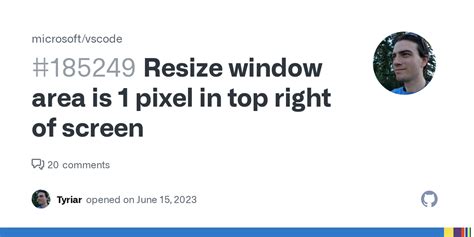 Resize Window Area Is 1 Pixel In Top Right Of Screen · Issue 185249