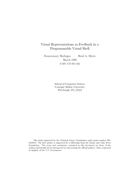 Pdf Visual Representations As Feedback In A Programmable Visual Shell