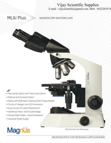 Magnus Advanced Laboratory Binocular Microscope Model Mlxi Plus Led 100x At Best Price In