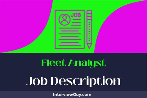 Fleet Analyst Job Description [updated For 2025]