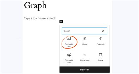 insert a graph formidable forms