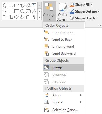 PowerPoint Slide With Several Shapes And One Picture Microsoft PowerPoint 2016