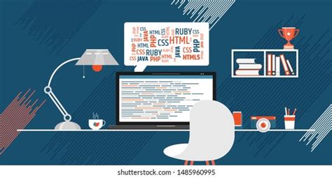 Programmer Work Concept Banner Can Use Stock Vector Royalty Free 1485960995 Shutterstock
