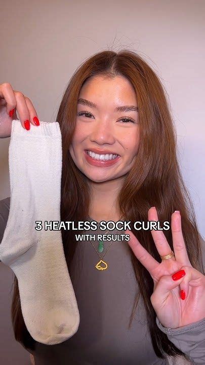 Heatless Sock CurlsWith Results Heatlesscurls Heatlesshairstyles How To Curl Your Hair