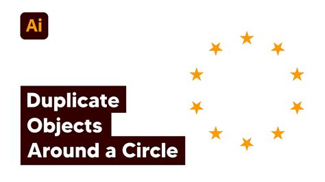 How To Duplicate Objects Around A Circle In Adobe Illustrator Youtube