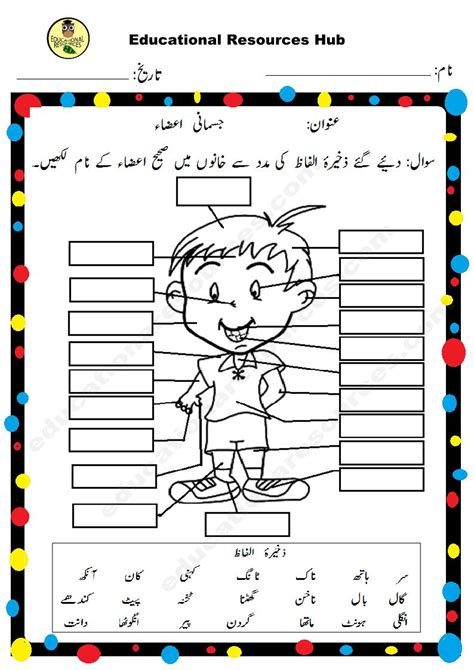 Beginning And Initial Words Soad Doad Urdu Worksheet Free