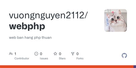GitHub Vuongnguyen2112 Webphp Web Ban Hang Php Thuan