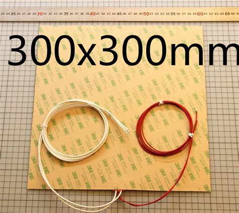300x300mm 12 X 12 110v120v220v 750w 유연한 실리콘 히터 매트패드 3d 프린터 가열 베드