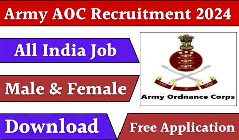 Army AOC Recruitment 2024 188 Vacancies Check Post Notification