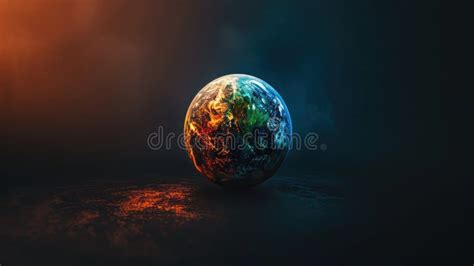 Digital And Organic Halves Of A Globe Merging Symbolizing Equality In