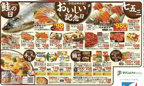 企画 サブテーマ おいしい記念日 イトーヨーカドー 11月11日号 チラシ分析