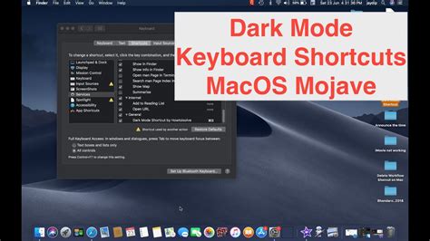 How To Create Dark Mode Keyboard Shortcuts On Macos Mojave Catalina On Any Mac Youtube