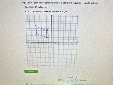 Solved Graph The Image Of Parallelogram Fghi After The Following