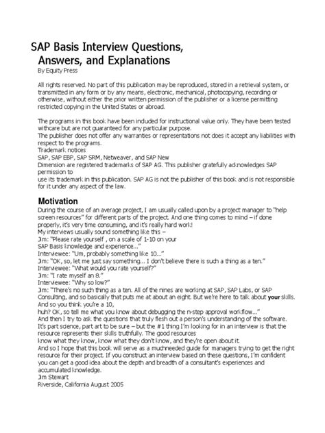 Sap Basis Admin Interview Pdf Oracle Database Databases