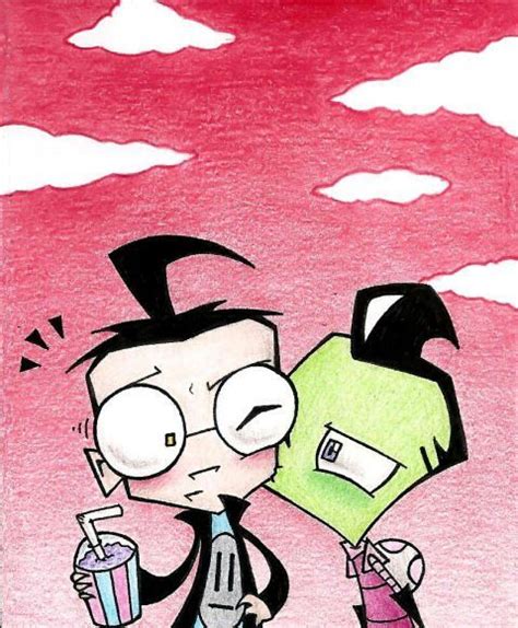 Invader Zim Dib Invader Zim Characters Cheek Kiss Waffles Galaxy Zard Romance Girls