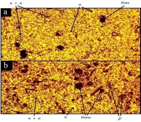 Microstructure Of Prepared Nab Alloy A After Sintering B After
