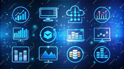 Data Analytics Icon Set Big Data Analysis Technology Symbol Containing