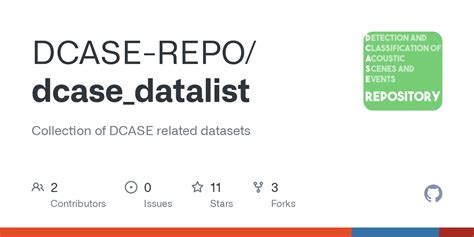 github dcase repo dcase datalist collection of dcase related datasets