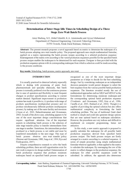 Pdf Determination Of Inter Stage Idle Times In Scheduling Design Of A Three Stage Zero Wait