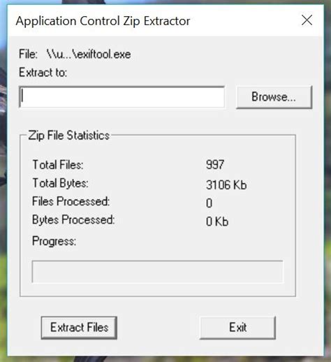 Exiftool Downloaded But Not Working Properly