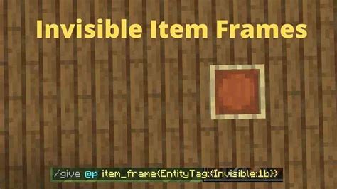 How To Get Invisible Item Frames In Minecraft Bedrock