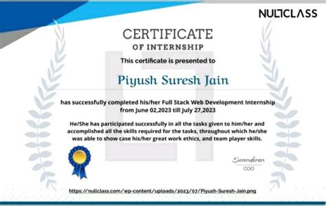 Piyush Jain On Linkedin Intern Webdevelopment Mernstack Internship2023 Growth