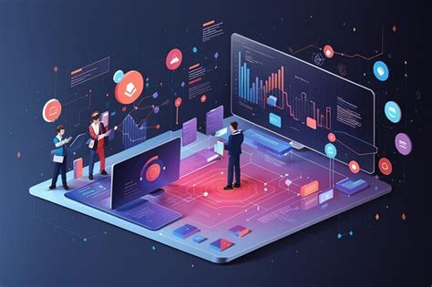 Premium Photo Artificial Data Technology And Data Science Illustration Data Flow Concept
