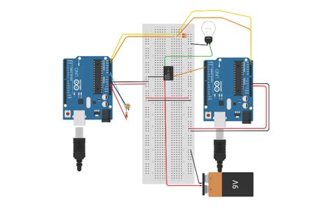 Circuit Design Comunicazione I2c Tinkercad