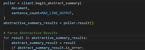 How To Set Keywords For Azure Language Abstractive Summary In Vscode