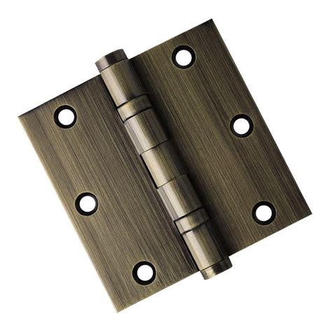 Door Hinge 35 X 35 Solid Brass Ball Bearing Antique Brass Us5 Homebuilders Hardware
