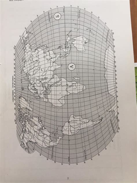 Рассмотрите карту мира На ней буквами А и Б отмечены два океана Запишите название этих океанов в