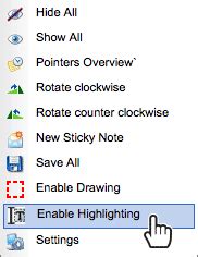 Highlight Text WebProof Support