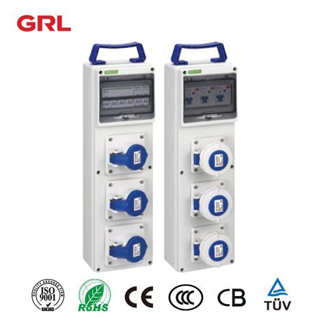 Portable Socket Distribution Box IP67 Industrial Socket Box Plastic Waterproof Junction Box