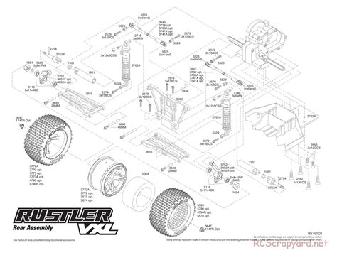 Traxxas Exploded Views Rustler Vxl 2007 3708 • Rcscrapyard