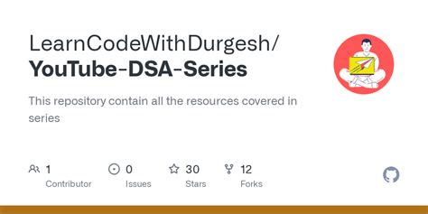 github learncodewithdurgesh youtube dsa series this repository