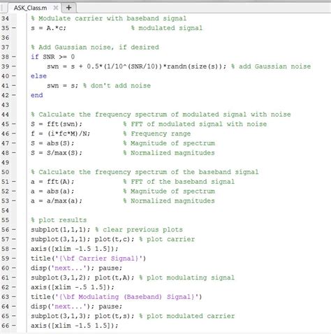 Using The Matlab File For The ASK Amplitude Shift Chegg