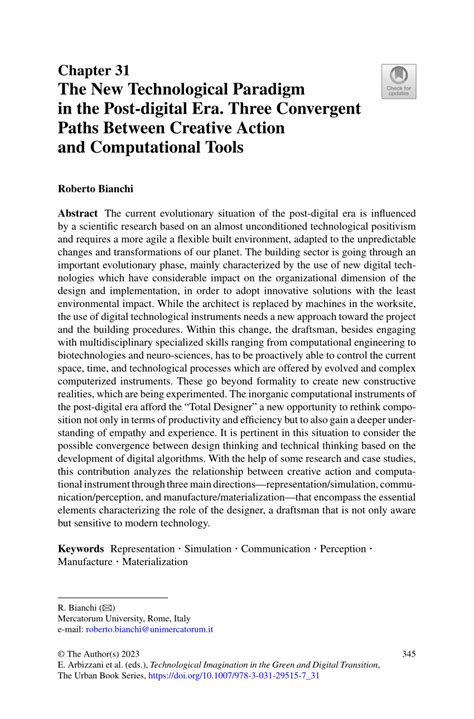 Pdf The New Technological Paradigm In The Post Digital Era Three