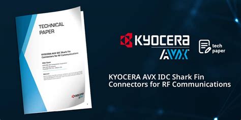 Kyocera Avx Idc Rf Shark Fin Connectors For Antennas Vehicle Systems