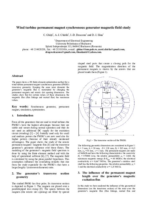 Pdf Wind Turbine Permanent Magnet Synchronous Generator Magnetic