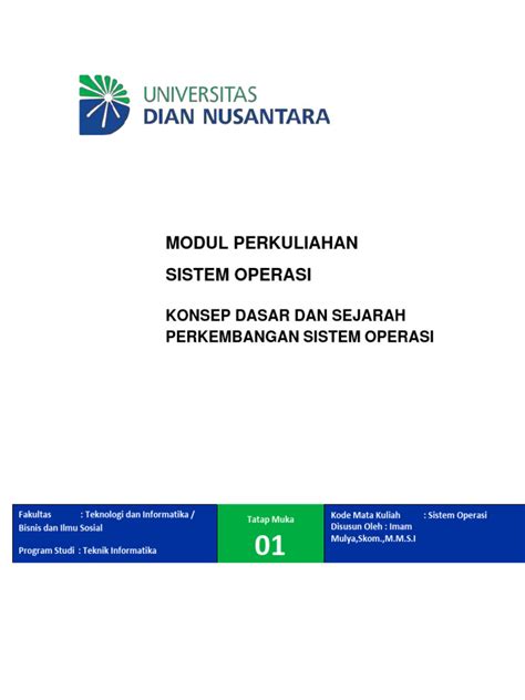 Modul Pertemuan 1 Konsep Dasar So Pdf